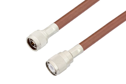 N Male to HN Male Cable Using RG393 Coax, LF Solder