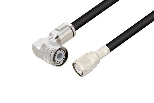 HN Male to HN Male Right Angle Cable Using RG213 Coax