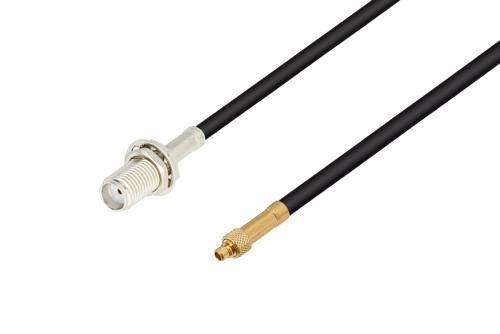 SMA Female Bulkhead to MMCX Plug Cable 48 Inch Length Using RG174 Coax