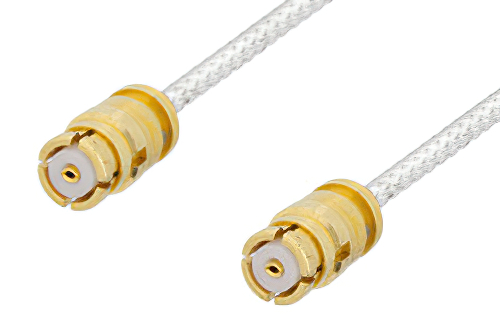 SMP Female to SMP Female Cable 12 Inch Length Using PE-SR047FL Coax