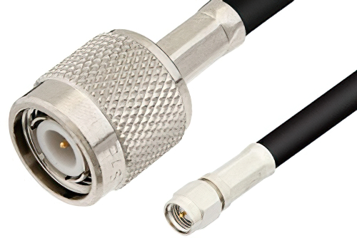 SMA Male to TNC Male Cable 12 Inch Length Using 75 Ohm RG59 Coax