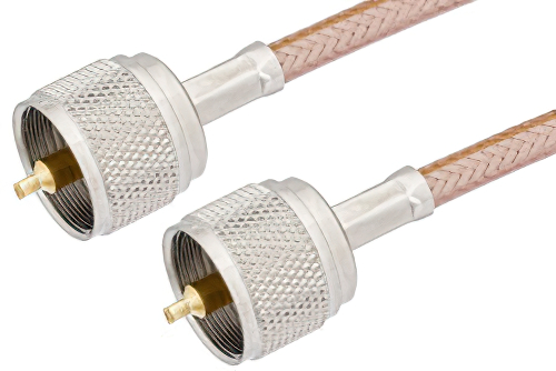 UHF Male to UHF Male Cable Using RG400 Coax , LF Solder