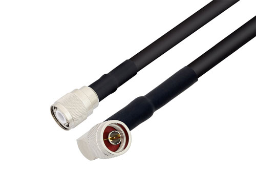 N Male Right Angle to HN Male Cable 72 Inch Length Using RG214 Coax ...