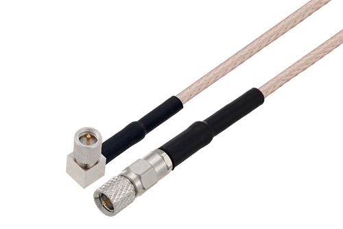 10-32 Male Right Angle to 10-32 Male Cable Using RG316-DS Coax with ...