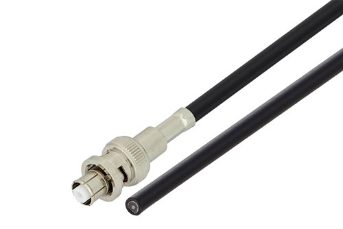 SHV Plug to Straight Cut Lead Cable Using RG58 Coax