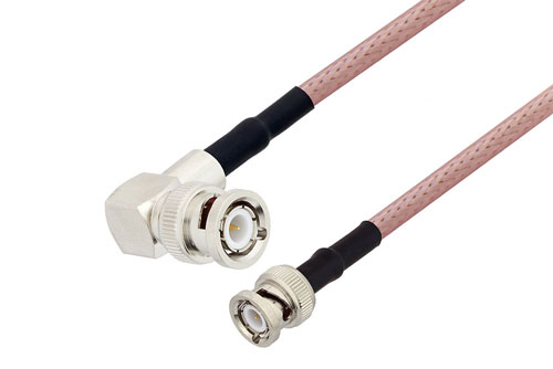 BNC Male Right Angle to BNC Male Cable 48 Inch Length Using RG303 Coax ...