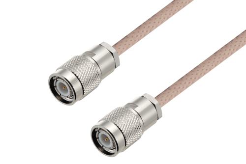 TNC Male to TNC Male Cable 36 Inch Length Using 95 Ohm RG180 Coax