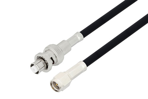 SHV Plug to SMA Male Cable Using RG223 Coax, LF Solder