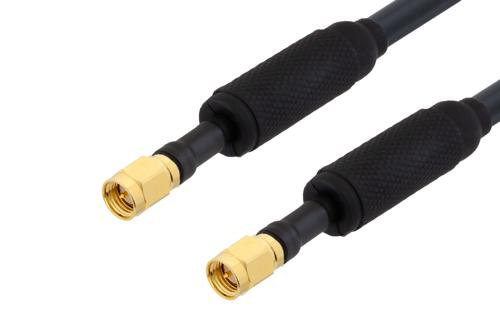 Waterproof IP68 SMA Male (Plug) to SMA Male (Plug) Low Loss Cable 24 ...