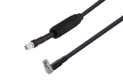 Waterproof IP68 SMA Male to SMA Male Right Angle Low Loss Cable 48 Inch ...