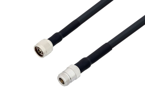 N Male to N Female Low Loss Cable 24 Inch Length Using LMR-400 Coax ...