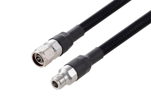 N Male to N Female Low PIM Cable 150 cm Length Using 1/2 inch ...