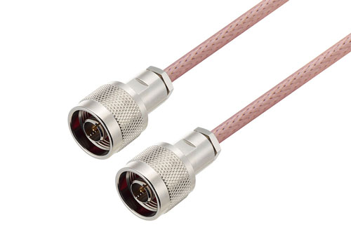 N Male to N Male Cable 24 Inch Length Using RG142 Coax