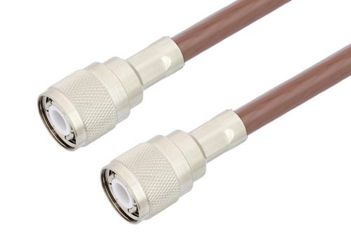 HN Male to HN Male Cable 72 Inch Length Using RG393 Coax , LF Solder