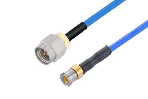 SMA Male to Smooth Bore SMP Male Bulkhead Cable Using PE-P086 Coax