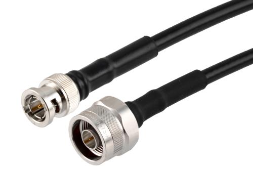 75 Ohm BNC Male to 75 Ohm N Male Low Loss Cable 24 Inch Length Using 75 ...