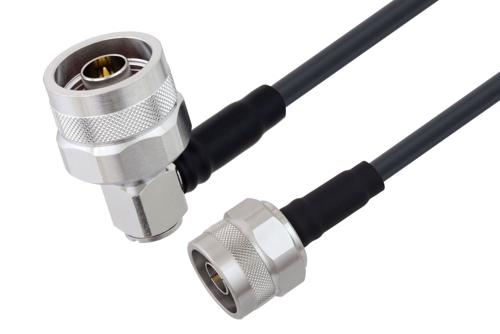 Fire Rated N Male to N Male Right Angle Low Loss Cable Using TCOM-195 ...