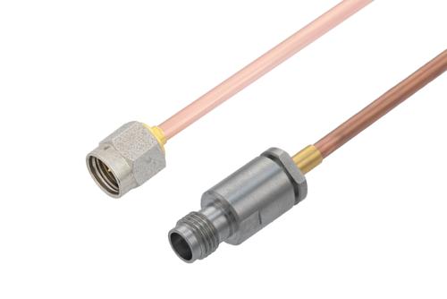 2.92mm Male to 1.85mm Female Cable Using RG405 Semi-Rigid Coax