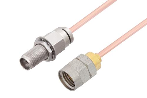 2.92mm Female Bulkhead to 1.85mm Male Cable Using RG405 Semi-Rigid Coax
