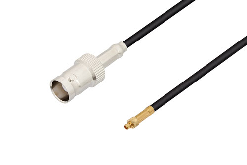MMCX Plug to BNC Female Low Loss Cable Using LMR-100 Coax