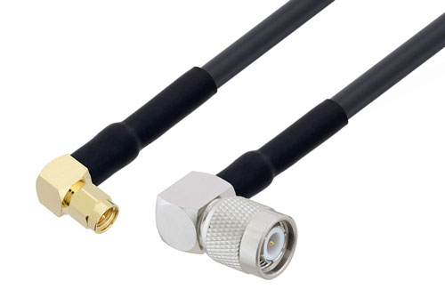 SMA Male Right Angle to TNC Male Right Angle Low Loss Cable 12 Inch ...