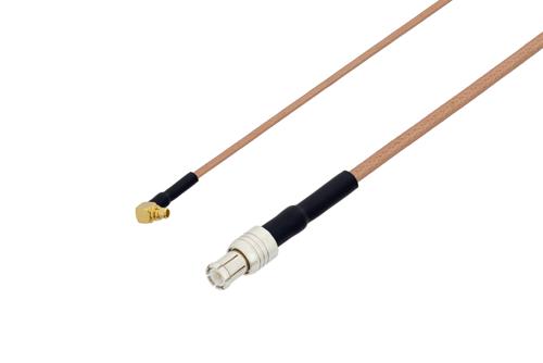 MMCX Plug Right Angle to MCX Plug Cable 9 Inch Length Using RG178 Coax ...