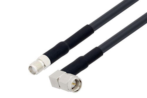 SMA Male Right Angle to SMA Female Low Loss Cable 60 Inch Length Using ...