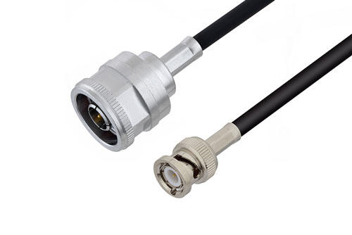 N Male to BNC Male Cable Using RG223 Coax