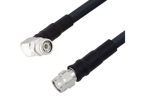 TNC Male Right Angle to TNC Male Low Loss Cable Using LMR-400-UF Coax ...