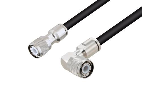 HN Male to HN Male Right Angle Cable Using RG213 Coax