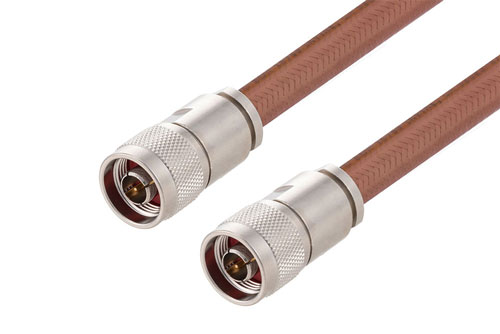 N Male to N Male Cable 36 Inch Length Using RG393 Coax