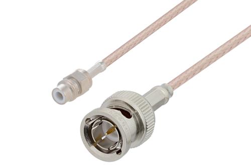 75 Ohm SMC Jack to 75 Ohm BNC Male Cable Using 75 Ohm RG179 Coax