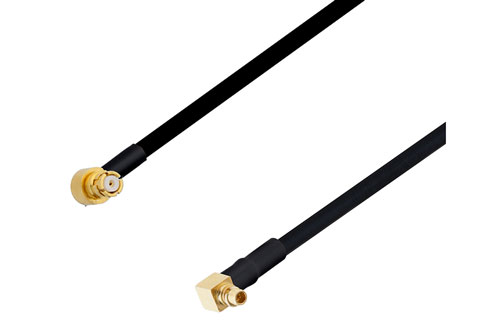 SMP Female Right Angle to MMCX Plug Right Angle Cable 12 Inch Length ...