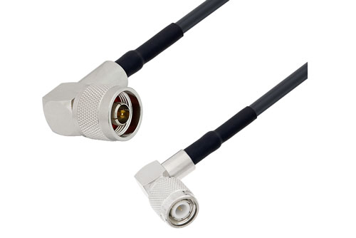 TNC Male RA to N Male RA Low Loss Cable Using LMR-195 Coax with 180 Deg ...