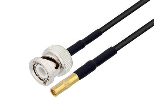 MMCX Jack to BNC Male Cable Using RG174 Coax with HeatShrink