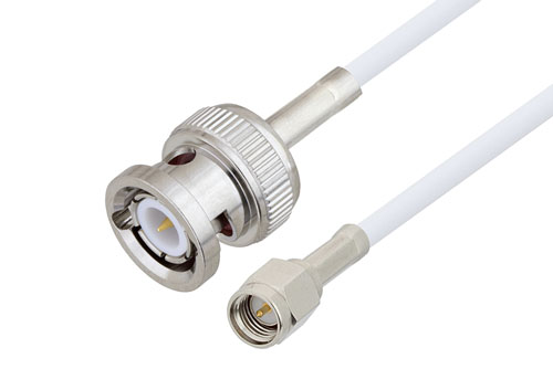 SMA Male to BNC Male Cable Using RG188-DS Coax , LF Solder