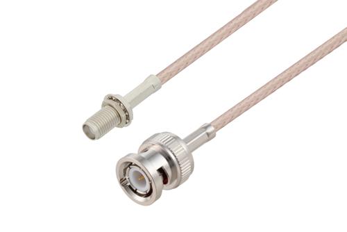 SMA Female Bulkhead to BNC Male Cable Using RG316-DS Coax