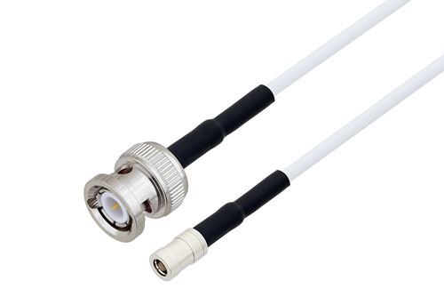 BNC Male to SMB Plug Cable Using RG188-DS Coax with HeatShrink