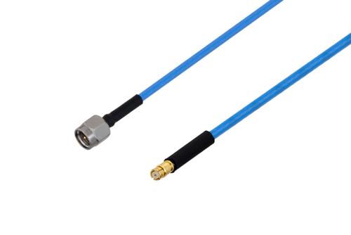 SMA Male to SMP Female Cable Using PE-P086 Coax with HeatShrink, LF Solder
