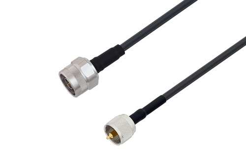 N Male to UHF Male Low Loss Cable Using LMR-195 Coax