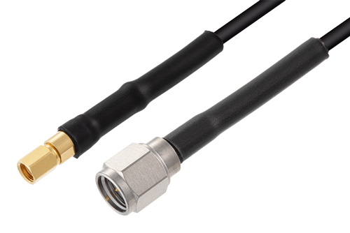 SMA Male to SSMC Plug Low Loss Cable 12 Inch Length Using LMR-100 Coax