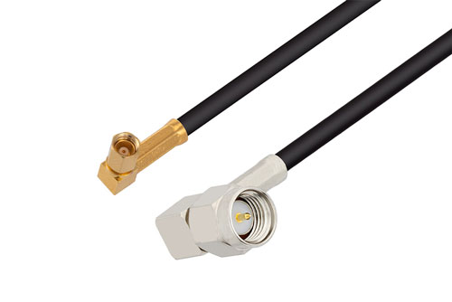 SSMC Plug Right Angle to SMA Male Right Angle Low Loss Cable Using LMR ...
