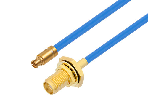 Mini SMP Female to SMA Female Bulkhead Cable 6 Inch Length Using PE ...
