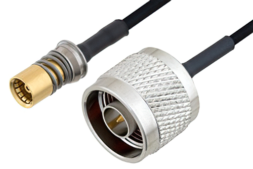 Snap-On BMA Jack to N Male Cable Using PE-SR405FLJ Coax