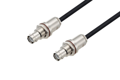 SHV Jack Bulkhead to SHV Jack Bulkhead Cable 12 Inch Length Using RG223 ...