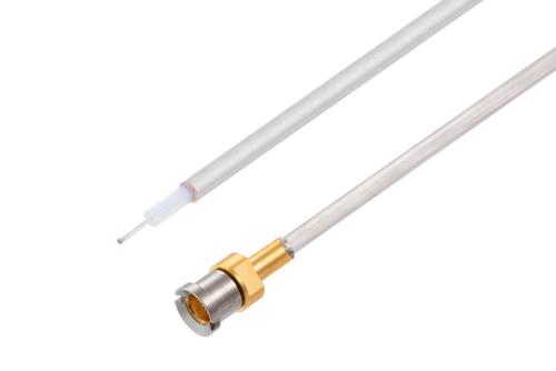 Smooth Bore SMP Male Bulkhead to Trimmed Lead Cable Using Tinned RG405 Coax