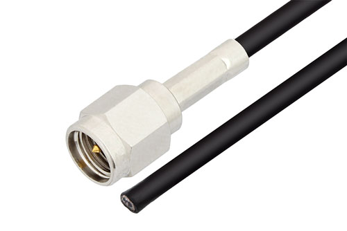 SMA Male to Straight Cut Lead Low Loss Cable Using LMR-100 Coax