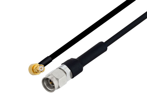 2.92mm Male to SMP Female Right Angle Cable 9 Inch Length Using PE ...