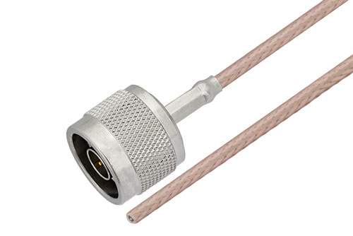N Male to Straight Cut Lead Cable Using RG316-DS Coax