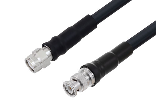 BNC Male to TNC Male Low Loss Cable Using LMR-400 Coax With Times Microwave Components